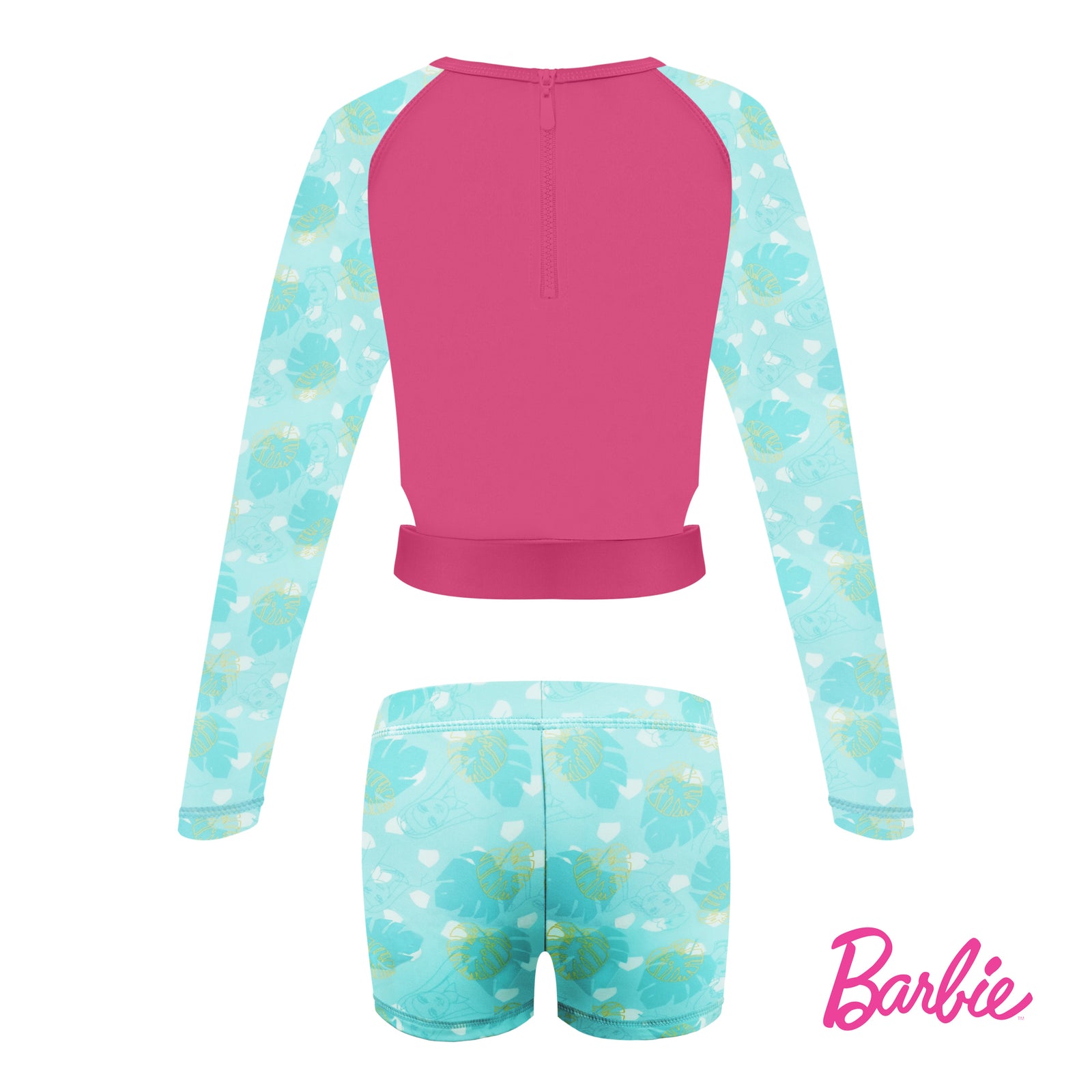 Barbie Cropped Rashguard Set