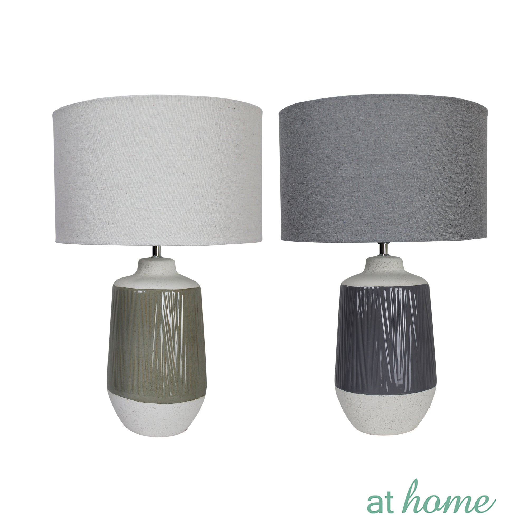 [SALE] Deluxe Ford 20 Inches Ceramic Table Lamp With Linen Shade